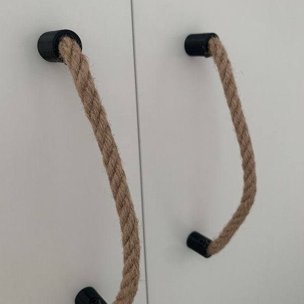 Rustic JUTE ROPE Handle -- Home Decor Drawer Pull - Etsy