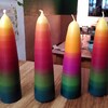 Colorful Candle Made of 100% Beeswax, Rainbow Candle - Etsy