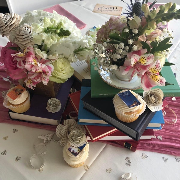 200 Pieces Book Page Confetti | 5/8" | Book Page Table Scatter | Book ...