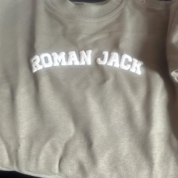 Custom Puff Name Baby Sweatshirt Bodysuit, Personalized Bubble Romper ...