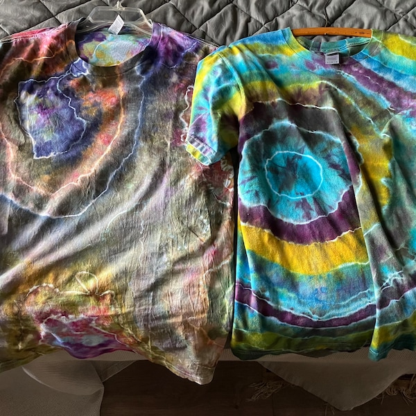 Colorful Geodes Tie Dye T Shirt - Handmade & Customizable - Unique ...