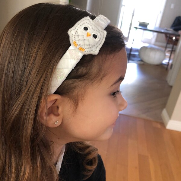 Owl Headband- Headbands for Girls- Maroon Owl- Snowy Owl- Wizard Owl ...