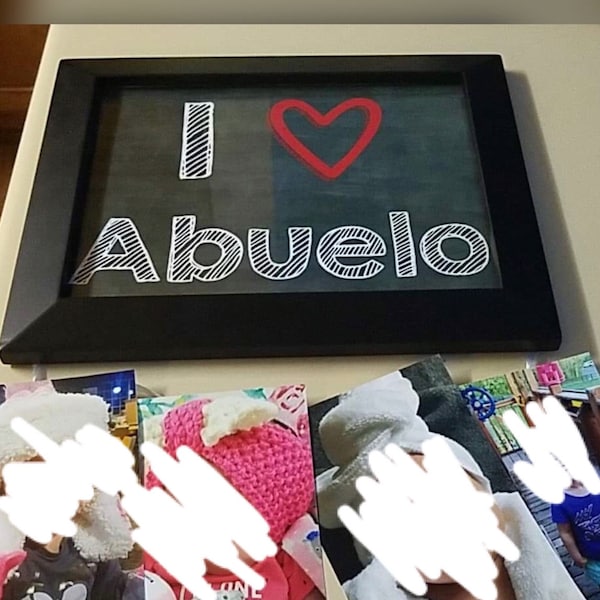 I Love Abuelo, Printable Chalkboard Sign, Baby Photo Prop, Gift for ...