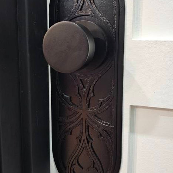 GOTHIC REVIVAL | Decorative Door Knob Backplate, Interior Door Plate, Vintage Style Door ...
