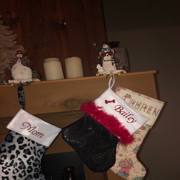 Gold High Heel Christmas Stocking Personalized With Name and With Fur ...