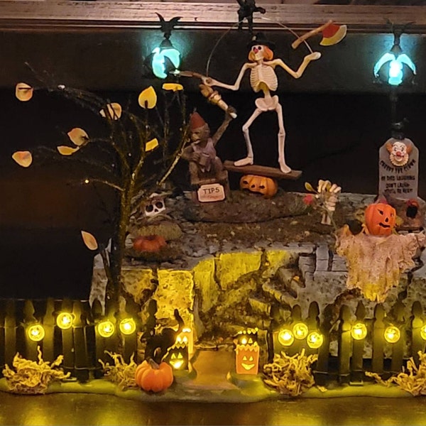 4 Foot Spooky Town Mountain Background Display Lemax, Dept 56, Mountain ...