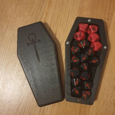 Wooden Dice Box Black Coffin Vampire the Masquerade vtm - Etsy