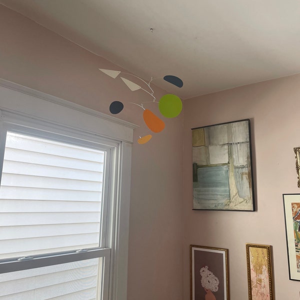 Blue Moon Rising Mobile | Midcentury Modern Hanging Mobile - Etsy