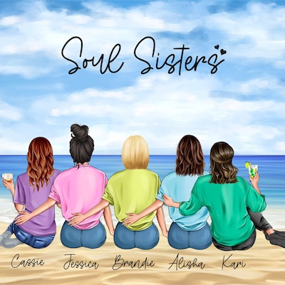 Custom Best Friend Portrait PRINTABLE Personalized BFF - Etsy