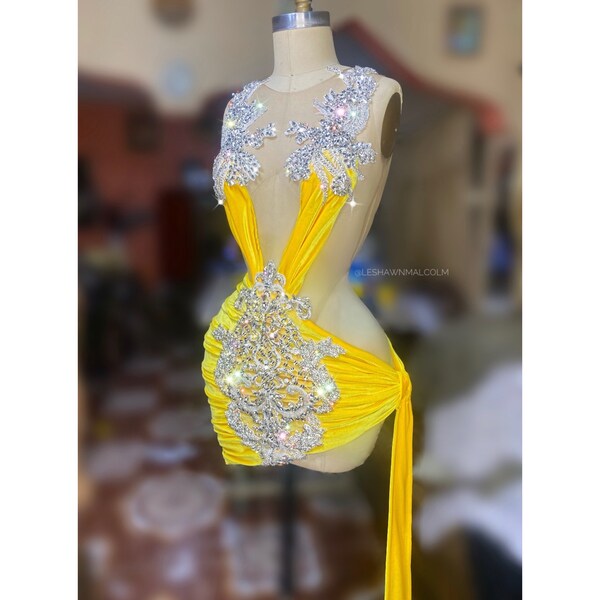 Designer Full Body Mesh Fabric Applique ,beaded Wedding Dress ...