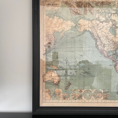 Great Vintage World Map in 1882 World Map Gift World Map Print Vintage ...