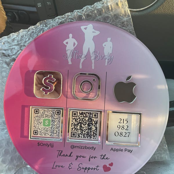 Multi QR Code Sign | Payment Sign | Social Media QR Code Sign | Beauty Sign| Business Sign ...