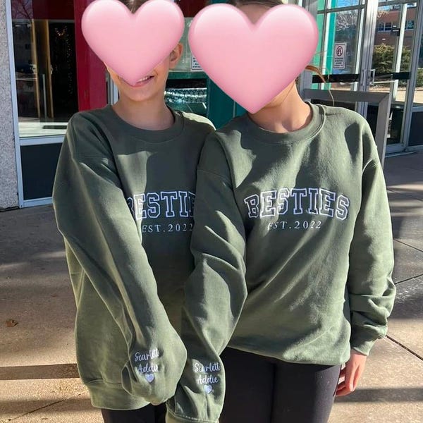 Custom Embroidered Auntie Sweatshirt, Personalized Embroidery Aunt ...