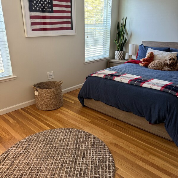 Framed Waving American Flag Displayed in 42x32 Real Cotton Embroidered ...