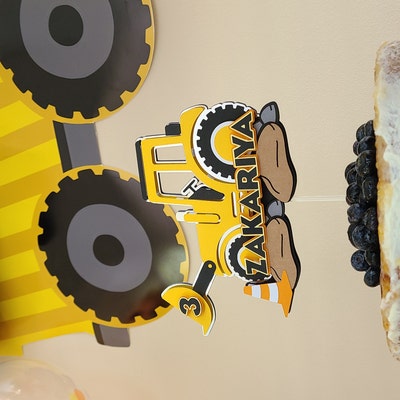 Front Loader Cake Topper, Construction Birthday Party, Boy Party, - Etsy