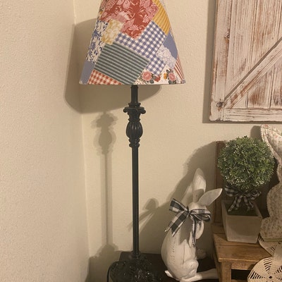 Gingham Check Lamp Shade. Checkered. Black and Red. Shade is - Etsy