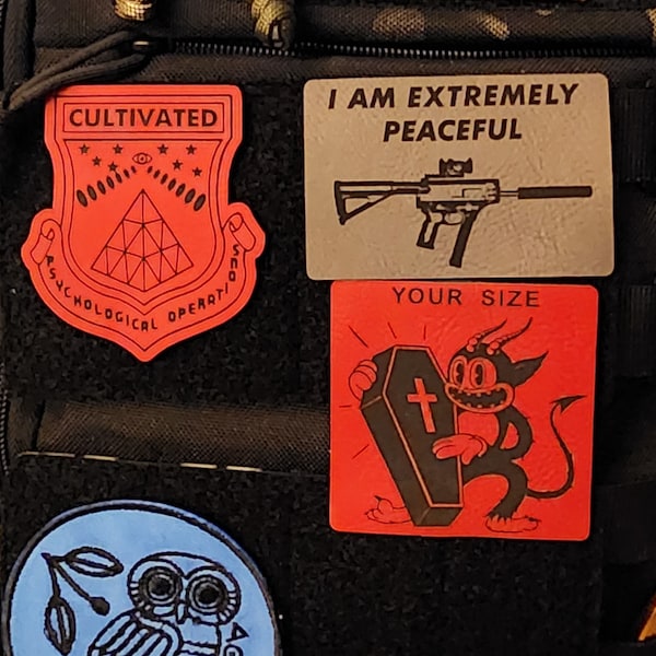 Just Your Size, Wiley Devil's Coffin Square Morale Patch, Vintage ...