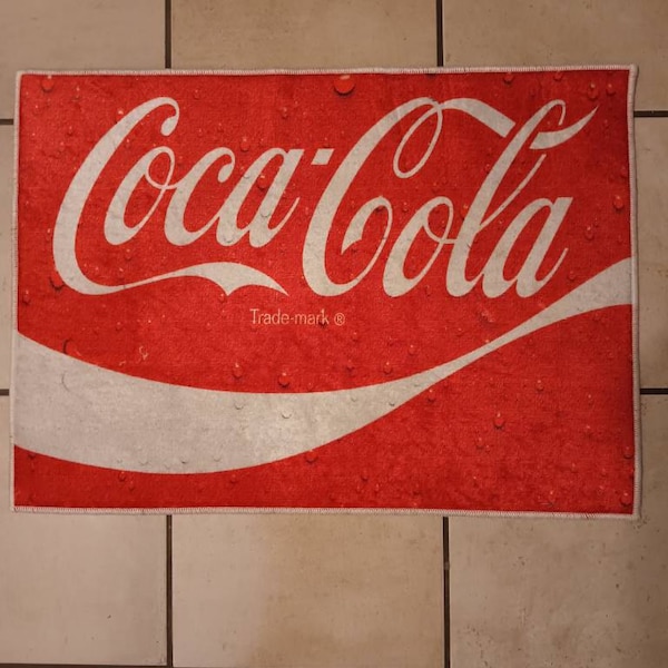 Coca Cola Rug, Coca Cola Decor, Coke Rug, Kitchen Runner, Coca Cola ...