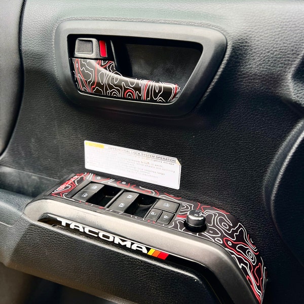 Toyota TACOMA 2016-2023 Inside Door Handles Vinyl Wraps (4 Pieces Kit ...