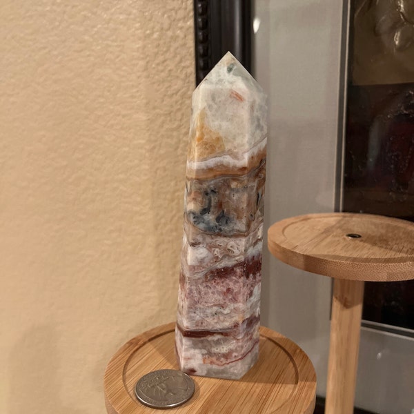 Large Stylish Yooperlite Crystal Moon Carving on Custom Stand 756g Uv ...