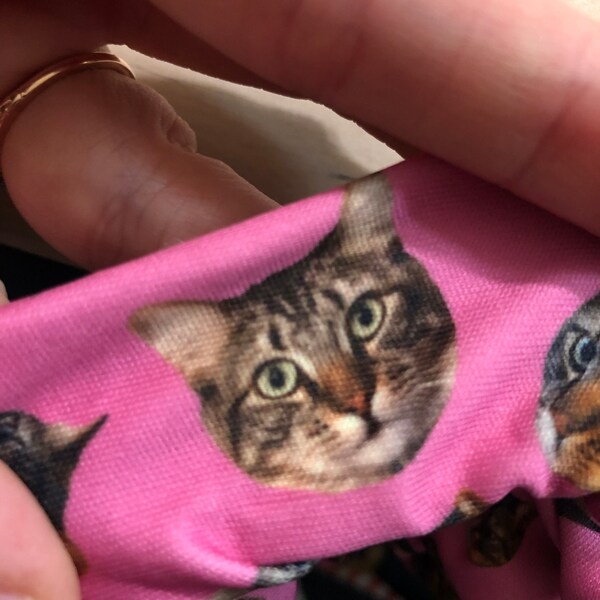Personalized Cat Faces Scrunchie Hair Tie, Funny Cat Faces Scrunchy ...