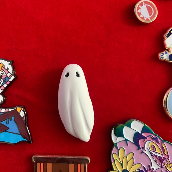 Ghostly Spectre Pin - Ghost Pin Badge, Halloween, Goth, Gothic, Gift ...