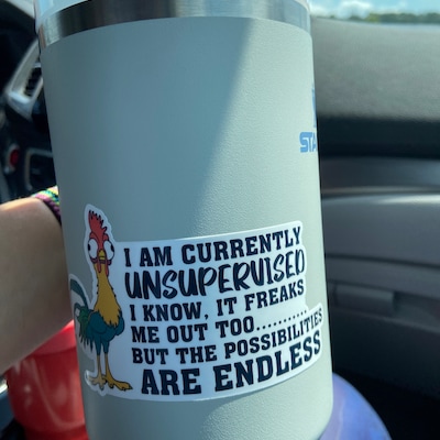 Funny Sticker, I Am Currently Unsupervised I Know, It Freaks Me Out Too ...