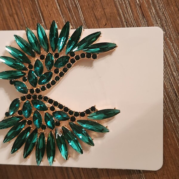 Fuchsia Earrings, Hot Pink Dangle Earrings, Fuchsia Rhinestone Earrings ...