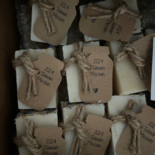 Lavender Soap Bridal Shower Favors: Rustic Twine, Personalized Tag (set ...