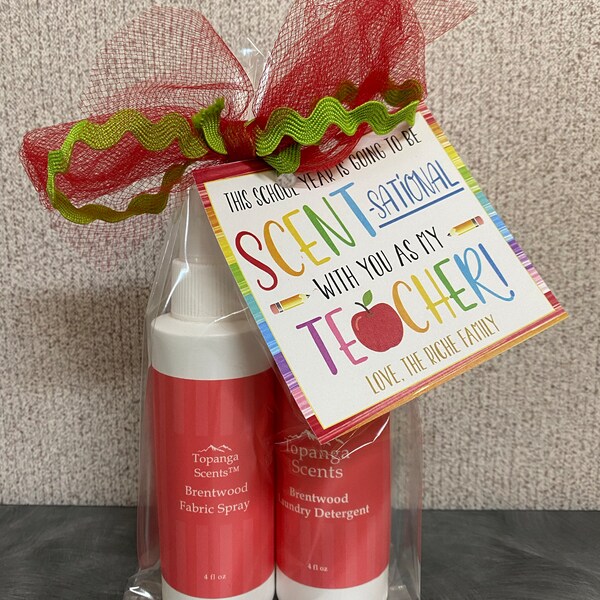 Teacher First Day of School Gift Tag, This Year Will Be Scent-sational ...
