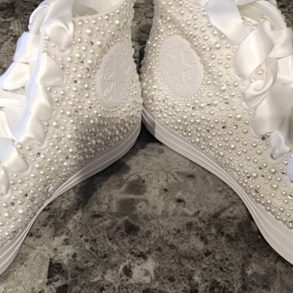 Women Swarovski and Rhinestone All-star High-top Converse, Women ...