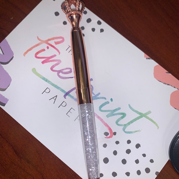 QUEEN CROWN PEN | Large Crown Top Pens | Crystal Gem Wedding Pen | Luxe ...