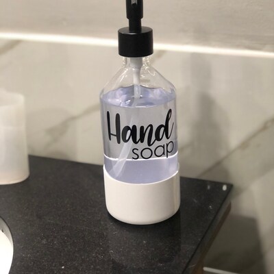 Soap Bottle Stickers. Dish Soap Decal. Hand Soap Decal. Wash Your Hands ...