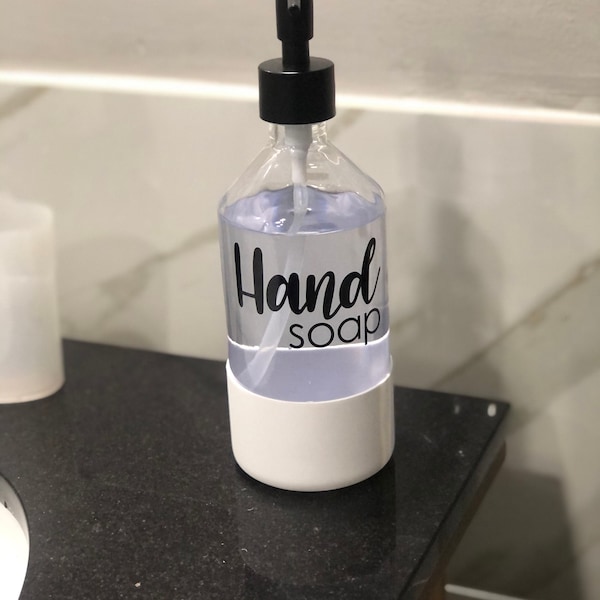 Soap Bottle Stickers. Dish Soap Decal. Hand Soap Decal. Wash Your Hands ...