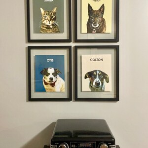 Pet Portrait Custom and Personalized. Pet Dog Wall Art DIGITAL DOWNLOAD ...