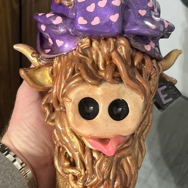 Cow Moo Scottish, Highland Cow, 60's Heifer Tumbler Cow Cup. Scottish ...