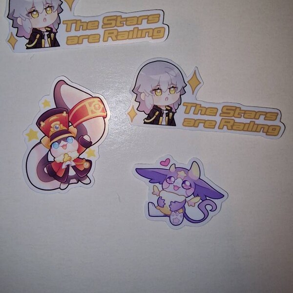 Honkai Star Rail Waterproof Vinyl Stickers - Caelus, Stelle, March 7th ...