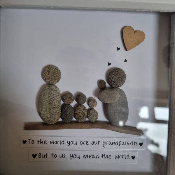Grandparent Pebble Frame - Grandparent Gift - Gift for Nan - Gift for ...