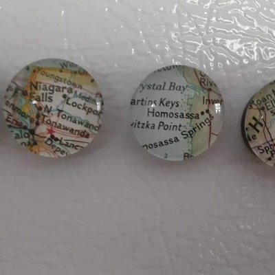 Custom Map Magnets. Set of Four. You Pick Any Cities, States, or ...