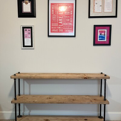 Steampunk Book Shelf, Industrial Bookcase, Wooden Book Case, Wooden ...