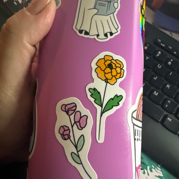 Birth Flower Sticker, Waterproof and Durable, Birth Month Stickers - Etsy
