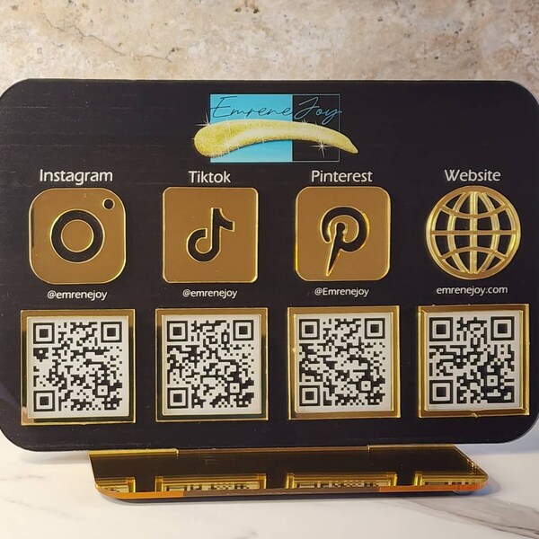 Scannable QR Code | 4 Icons Qr Code | Multi Qr Code | Qr Code Sign | Qr Code Sign for Business ...