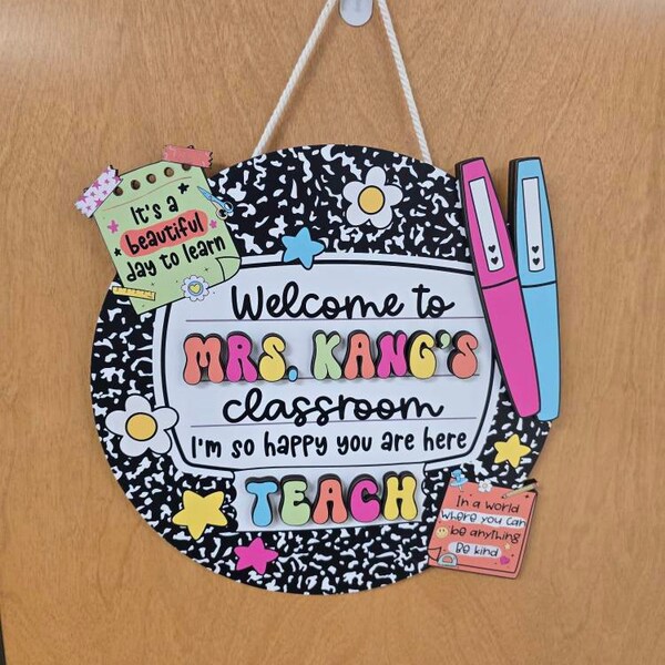 Teacher Classroom Doormat Welcome Back to School Personalized Door Mat ...