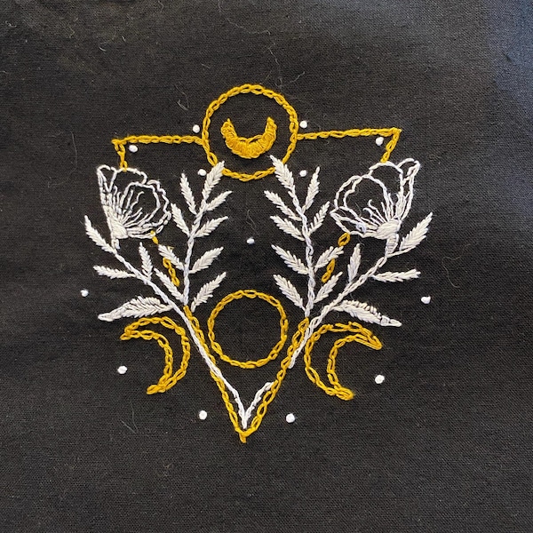 Modern Floral Embroidery Pattern PDF | Flower Embroidery | Hand ...