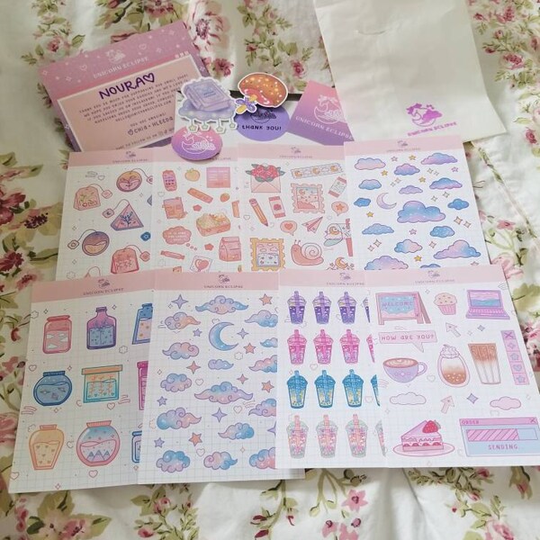 Tea Bags Aesthetic Cute Sticker Sheet | Planner Stickers, Decorative ...