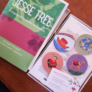 Advent Jesse Tree Book 6x9 & Ornaments Storybook Set Includes Sticker ...