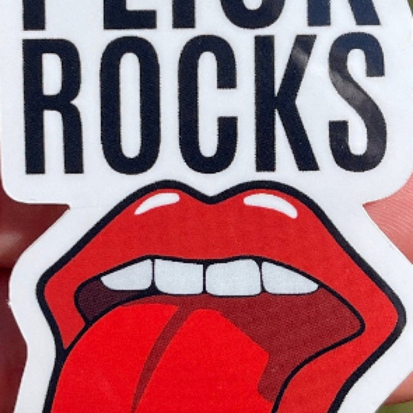 I LICK ROCKS Sticker | Funny Rock Stickers | Taylor's Rocksmithery - Etsy