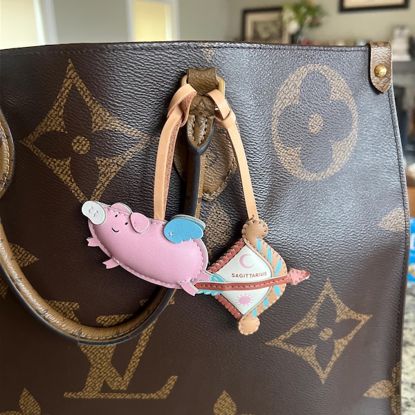 Pinky Pig Bag Charm, Unique Bag Charm, Cute Key Chain, Handmade Bag ...
