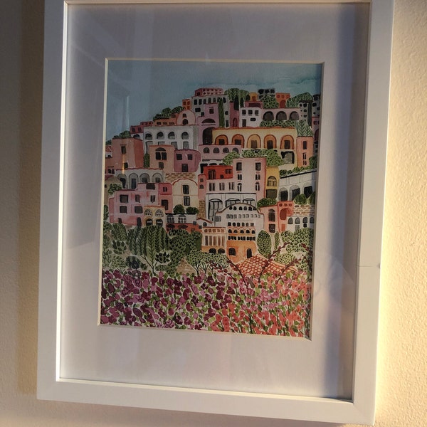 Positano Print Positano Painting Positano Decor Positano Italy Prints ...