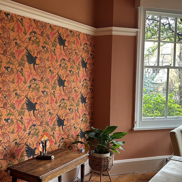 Raven Harvest Wallpaper - Etsy UK